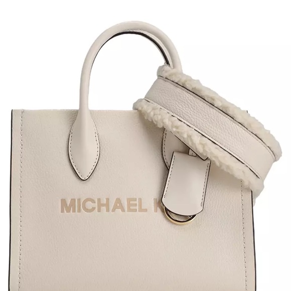 Michael Kors | Bags | Michael Kors Cream Small Tote With Pebble Leather ...